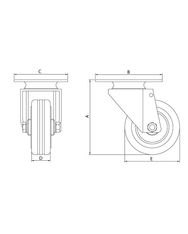Rodízio Articulado para Carro Aberto 44951 - 80 mm Tramontina PRO ...