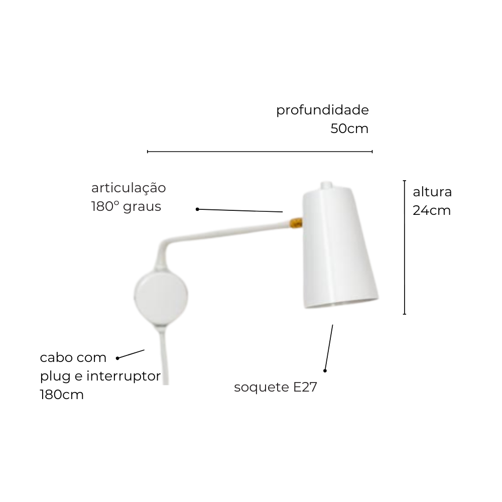 Parede Maria. Haste Comprida e Elegância para Interiores - Lumim ...