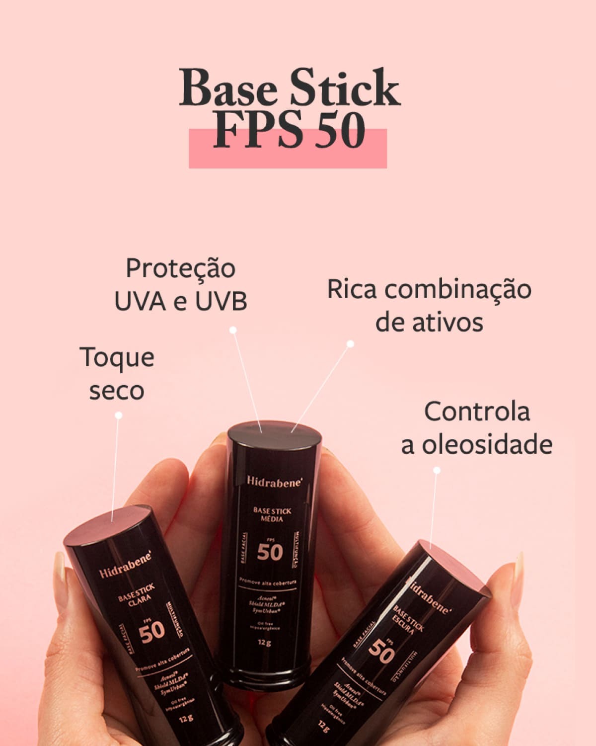 Base Stick FPS 50 - HIDRABENE - Favorita - Loja de Maquiagem