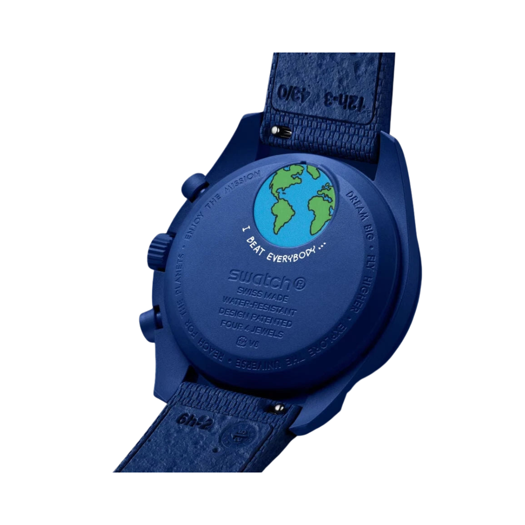 SWATCH x OMEGA - Relógio Bioceramic Mission to Earthphase Moonshine ...