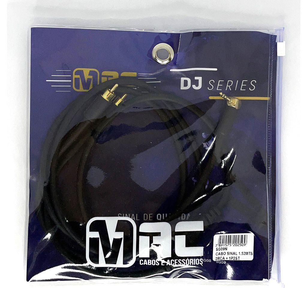 Cabo Sinal Mac Dj Series - 2 Rca + P2 Stereo - Music Net Instrumentos ...