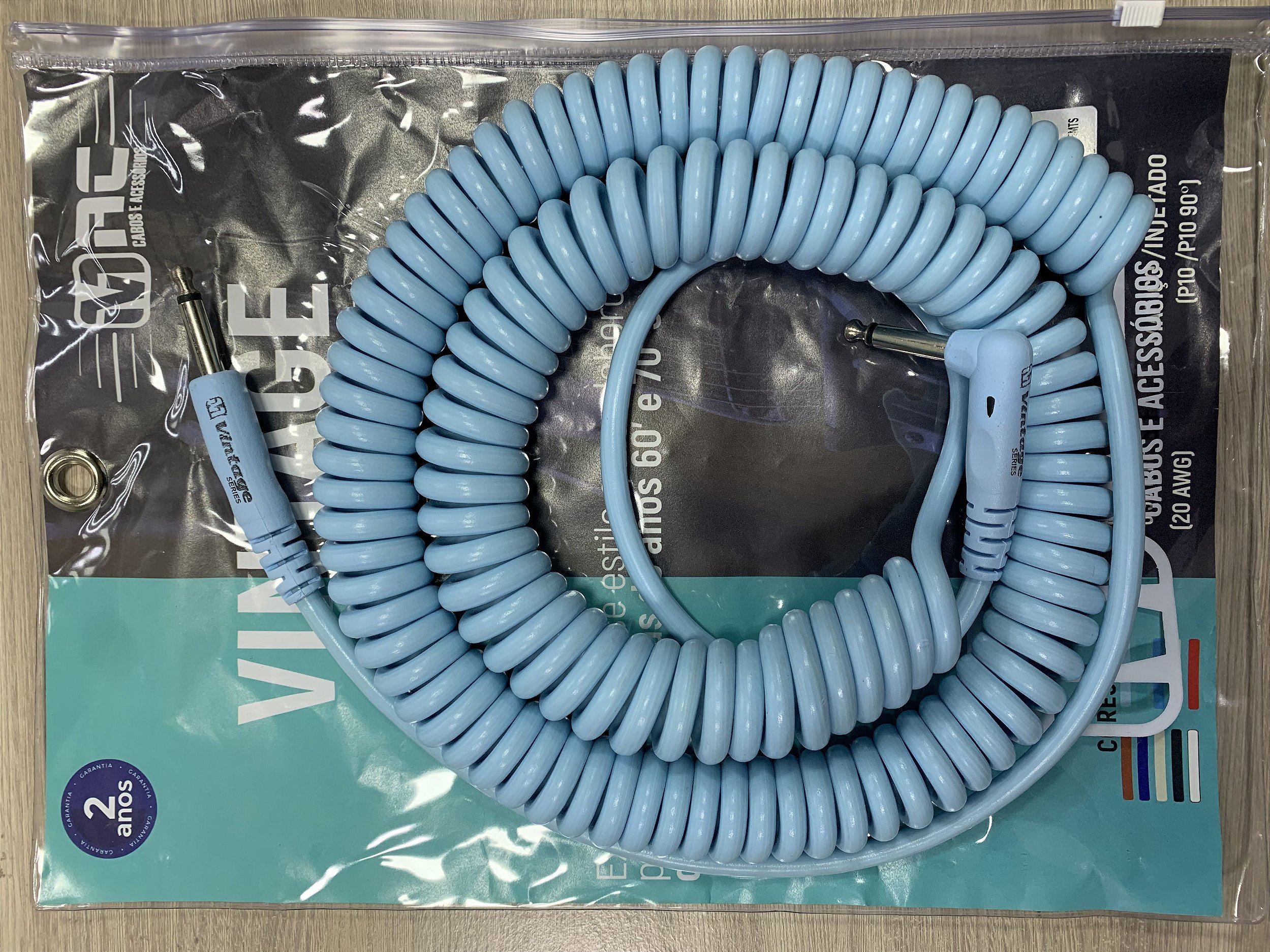 Cabo Inst Mac Cabos 9.15M Espiral Azul Bebe - Music Net Instrumentos ...