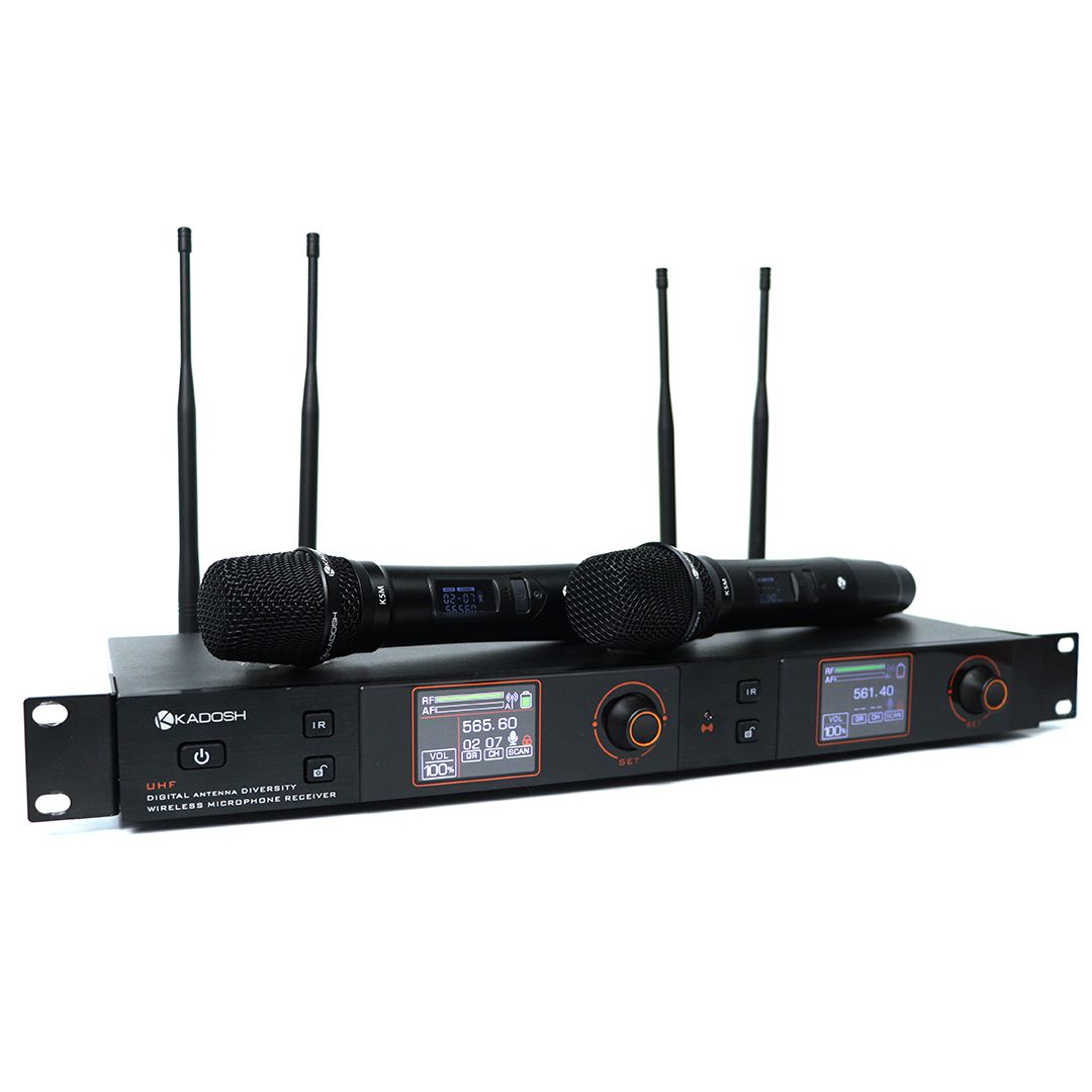 Microfone Kadosh Duplo Sem Fio Uhf K522M - Music Net Instrumentos Musicais