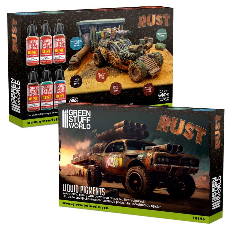 Conjunto de Pigmento Líquido RUST - Green Stuff World (Box x6 17ml ...