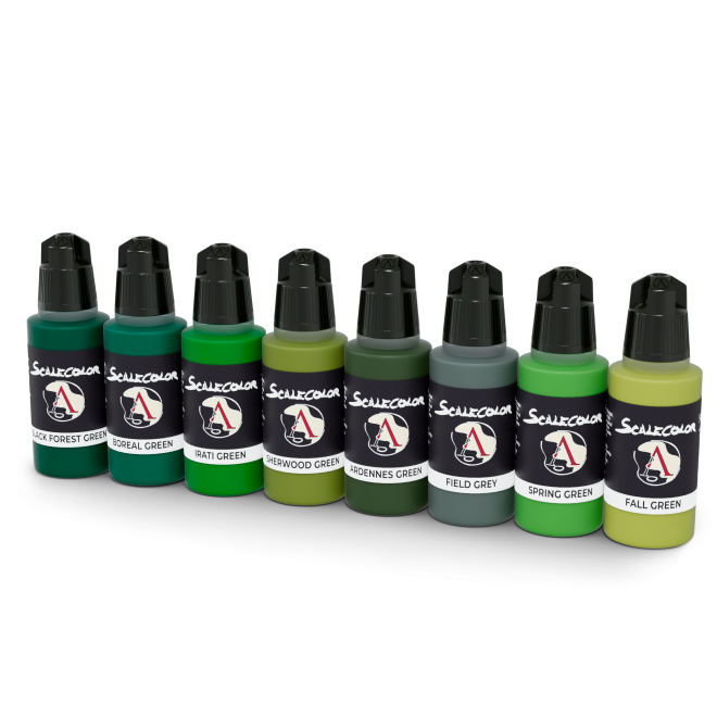 Conjunto Tintas Acrílicas Scalecolor - COLORS OF NATURE (GREEN) - Sua ...