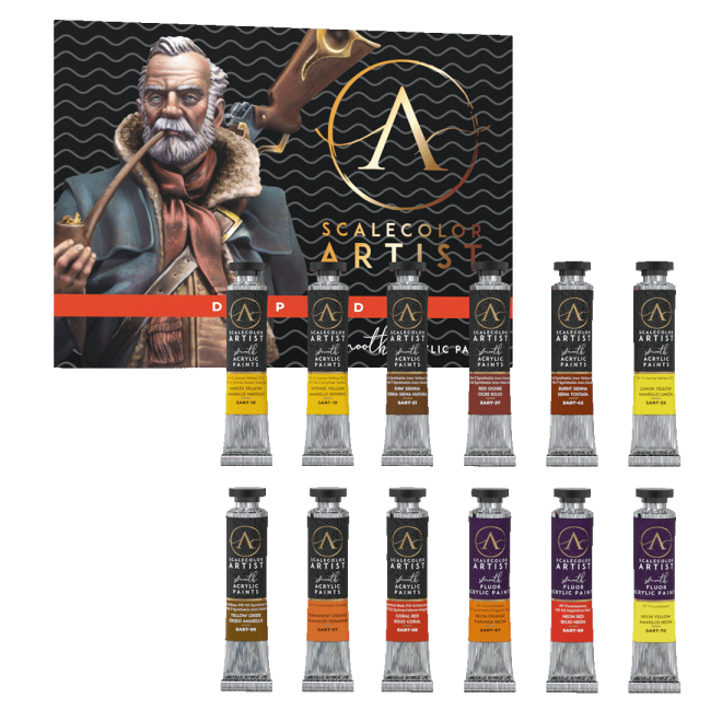 Conjunto Tintas Acrílicas Artist: DEEP RED - Scale75 (Box x12 20ml) - Sua loja de pintura!