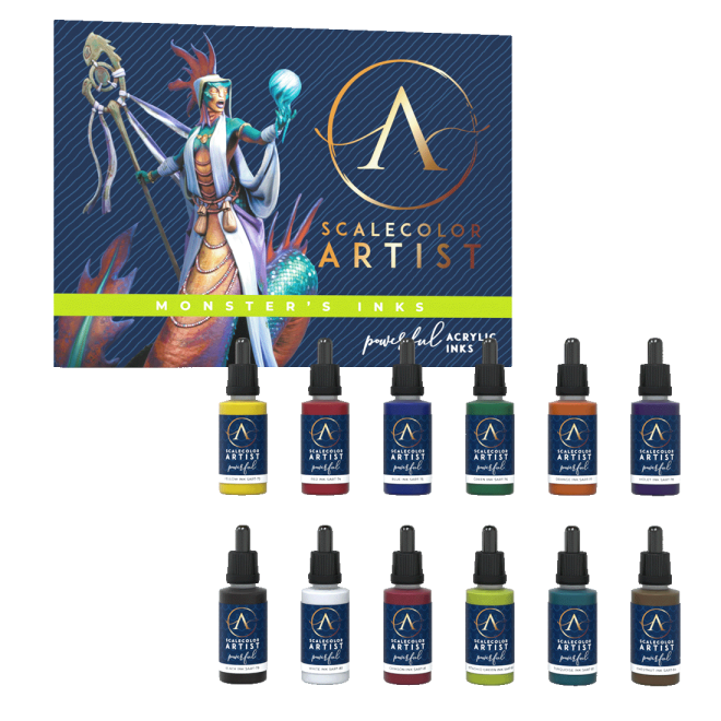 Conjunto Tintas Acrílicas Artist: MONSTER'S INK - Scale75 - Sua loja de pintura!