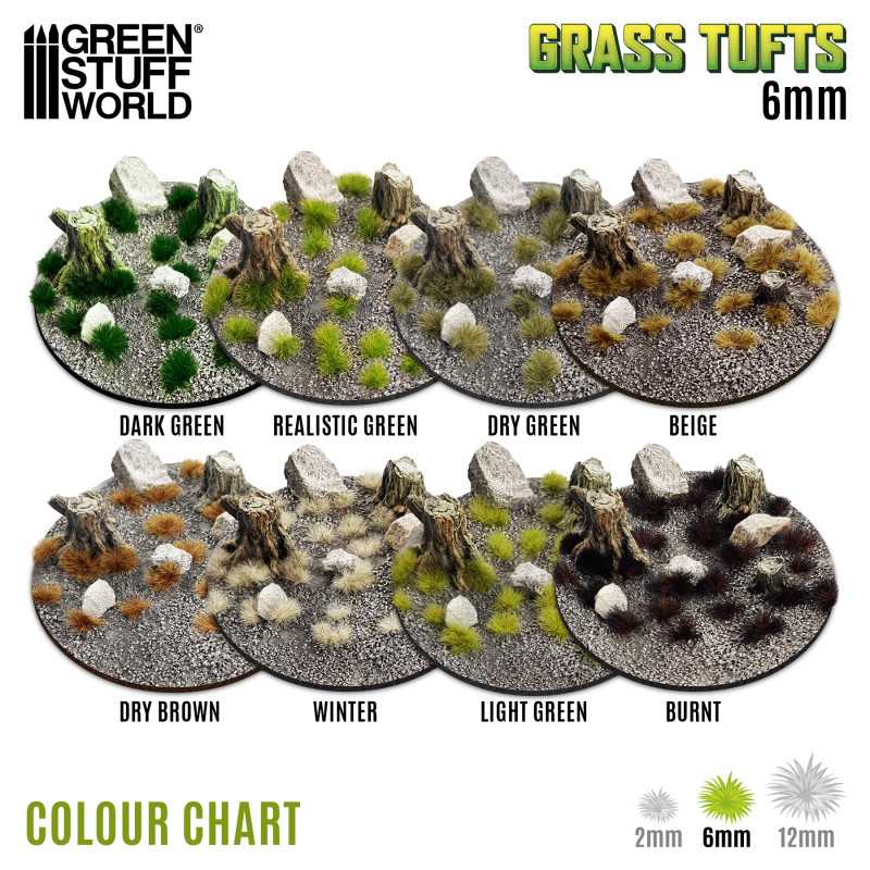 Tufos de grama VERDE REALISTA - Green Stuff World (6mm - XXL) - Sua ...