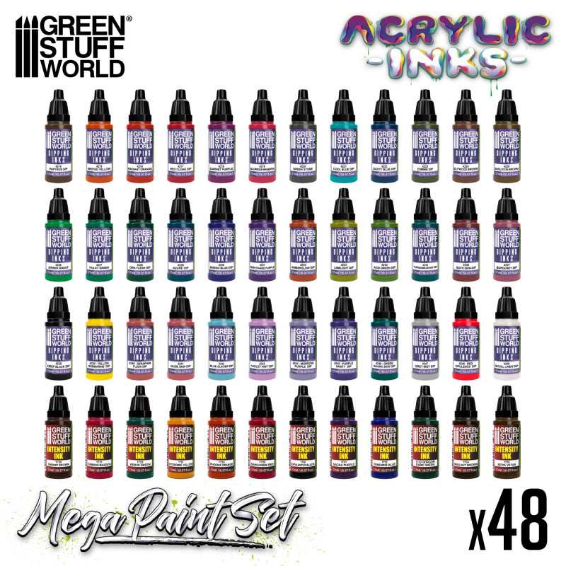 MEGA SET dipping inks da Green Stuff World (Box x48 60ml) - Sua loja de ...