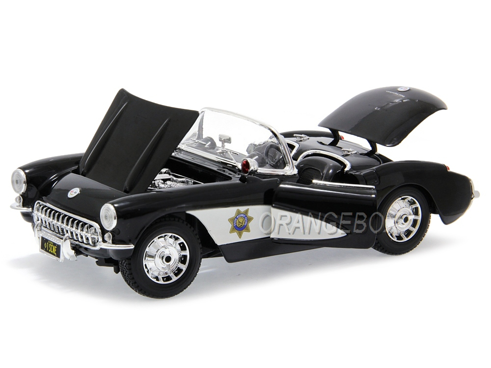 Chevrolet Corvette 1957 Highway Patrol Maisto 1:18 - 19 anos! Loja on ...