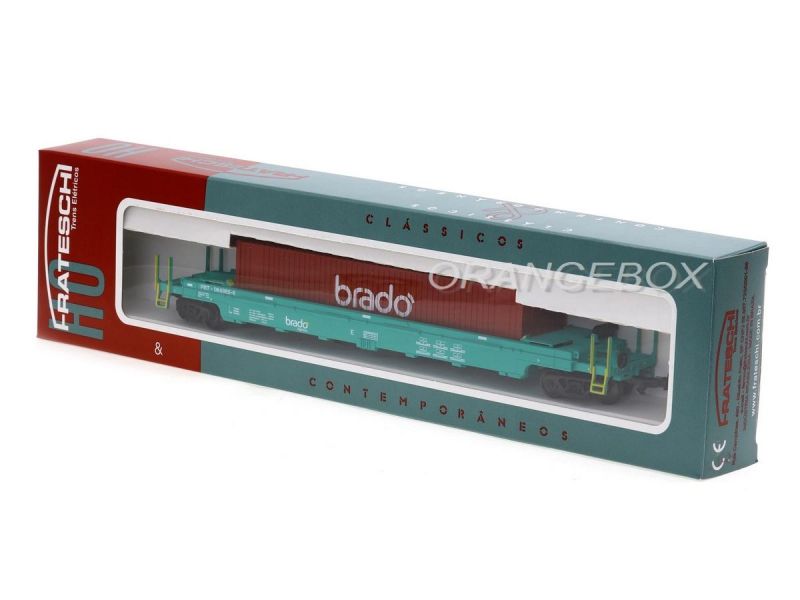 Vagão Logística PRT Brado Double Stack 1:87 HO Frateschi - 2112 - 18 ... Vagão Logística PRT Brado Double Stack 1:87 HO Frateschi - 2112 - 18 ...
