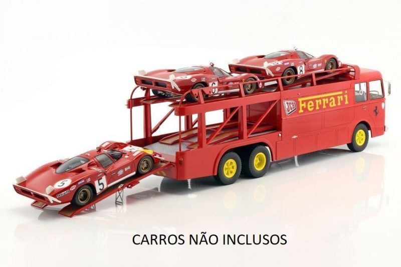 Fiat Bartoletti 306/2 Renntransporter Ferrari JCB Racing 1:18 Norev ...