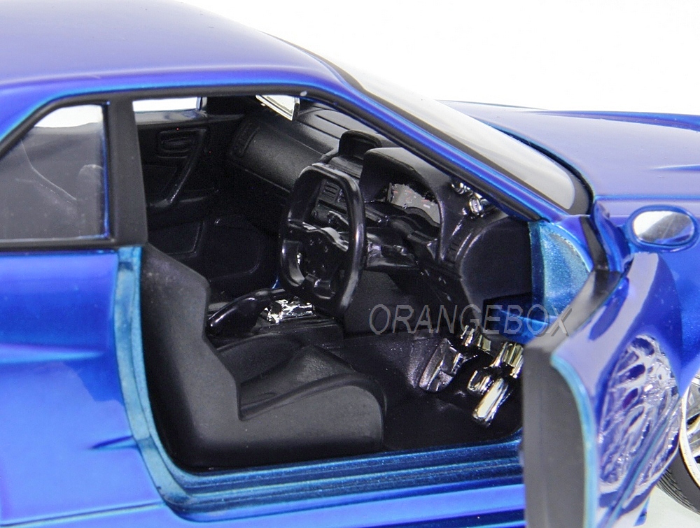 Brian s Nissan GTR Skyline R34 Velozes e Furiosos Jada Toys 1:24 Azul ...