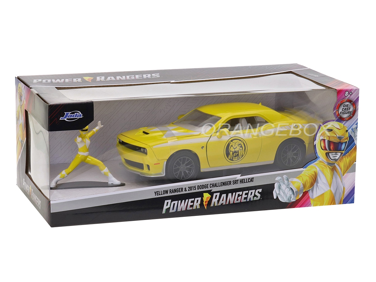 Dodge Challenger SRT Hellcat 2015 Power Rangers + Figura Jada Toys 1:24 ...