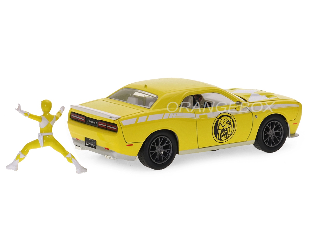 Dodge Challenger SRT Hellcat 2015 Power Rangers + Figura Jada Toys 1:24 ...