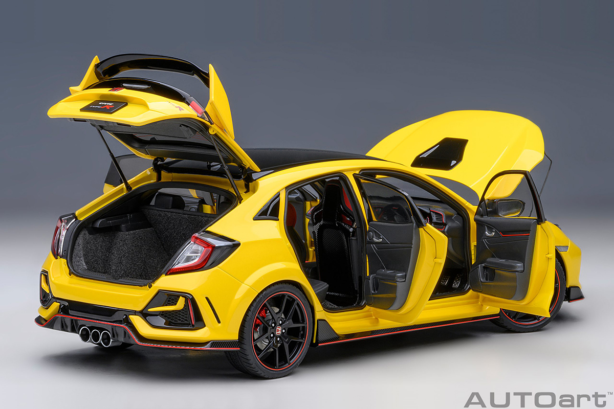 Honda Civic Type R (FK8) 2021 Limited Edition 1:18 Autoart Amarelo - 19 ...