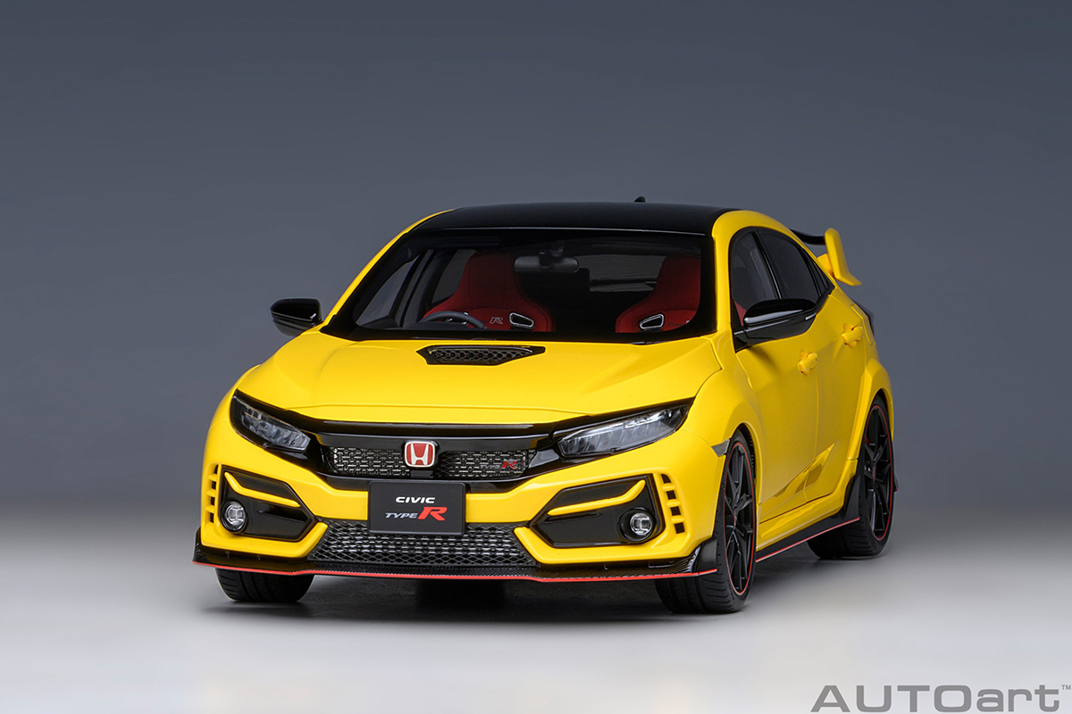 Honda Civic Type R (FK8) 2021 Limited Edition 1:18 Autoart Amarelo - 19 ...