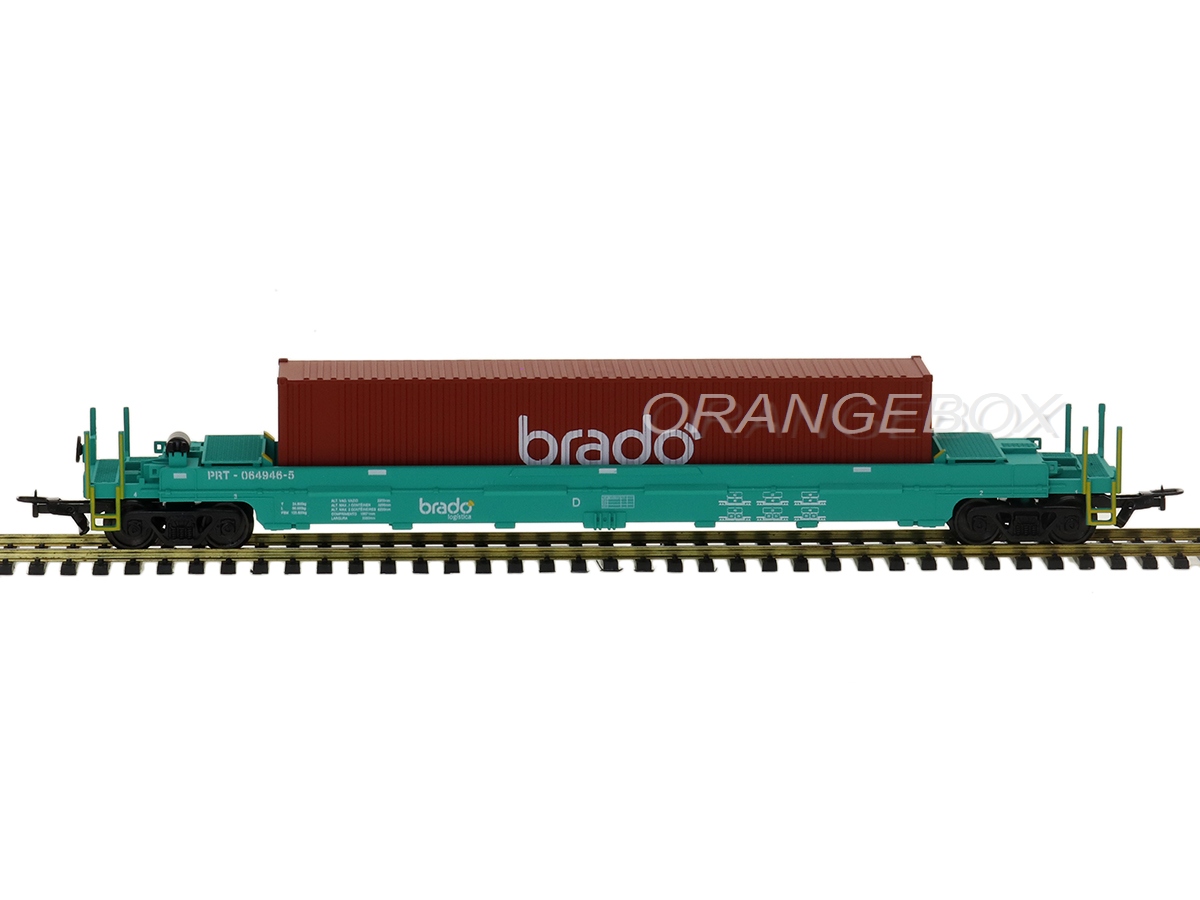Vagão Logística PRT Brado Double Stack 1:87 HO Frateschi - 2112 - 18 ...