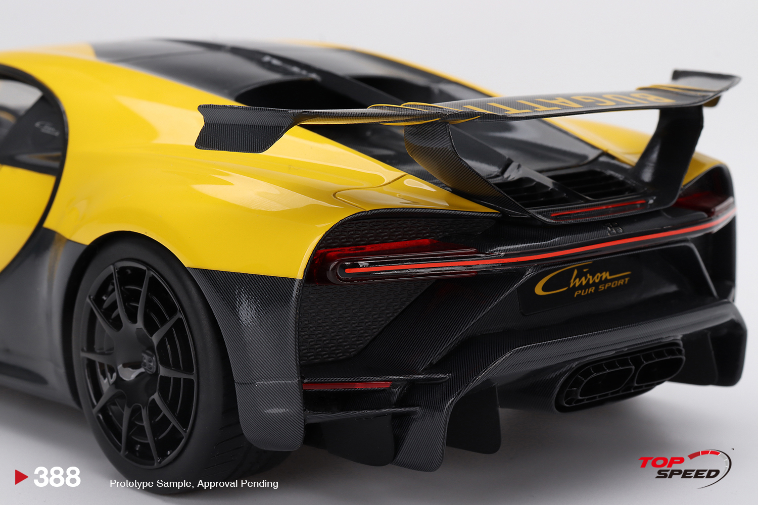 Bugatti Chiron Pur Sport 1:18 TopSpeed Amarelo - 20 anos! Loja on-line ...