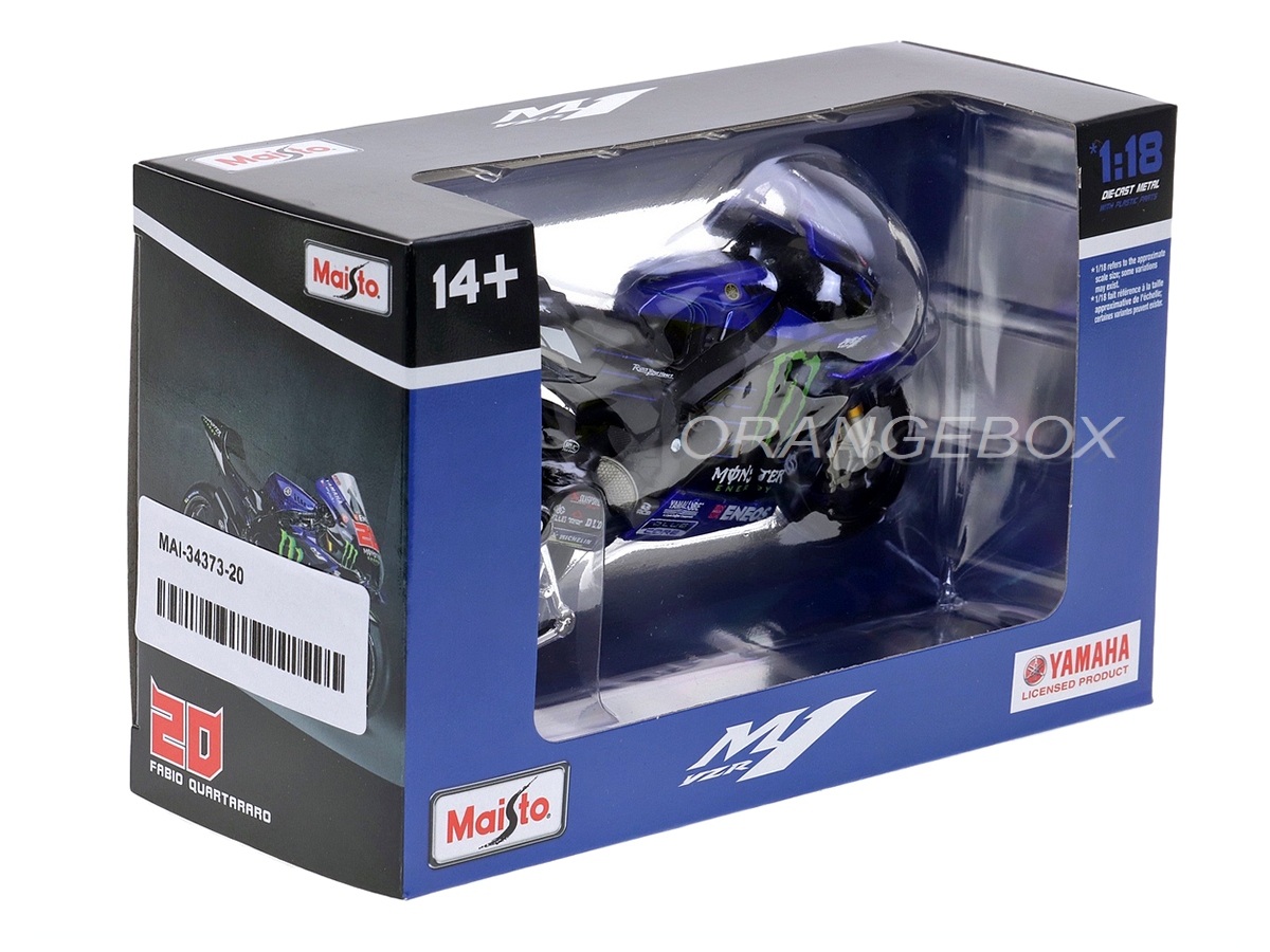 Yamaha YZR-M1 Fabio Quartararo 20 Moto Gp 2021 1:18 Maisto - 17 anos! Loja on-line de miniaturas ...