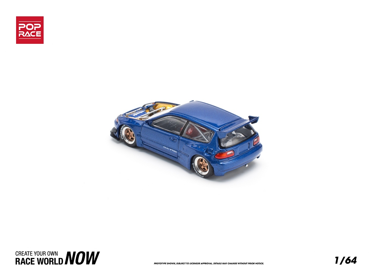 Honda Civic EG6 Pandem Body Kit 1:64 POP RACE Azul - 18 anos! Loja on ...
