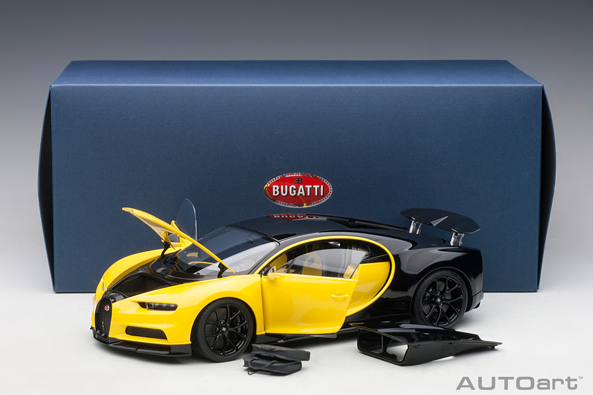 Bugatti Chiron 2017 1:18 Autoart Amarelo - 18 anos! Loja on-line de ...