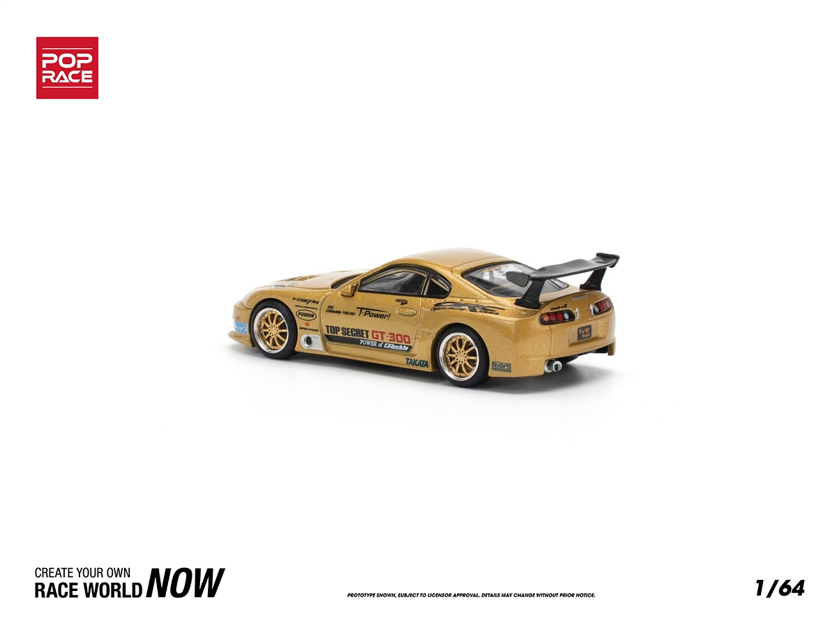 Toyota Supra Top Secret GT300 Gold 1:64 POP RACE - 20 anos! Loja on ...