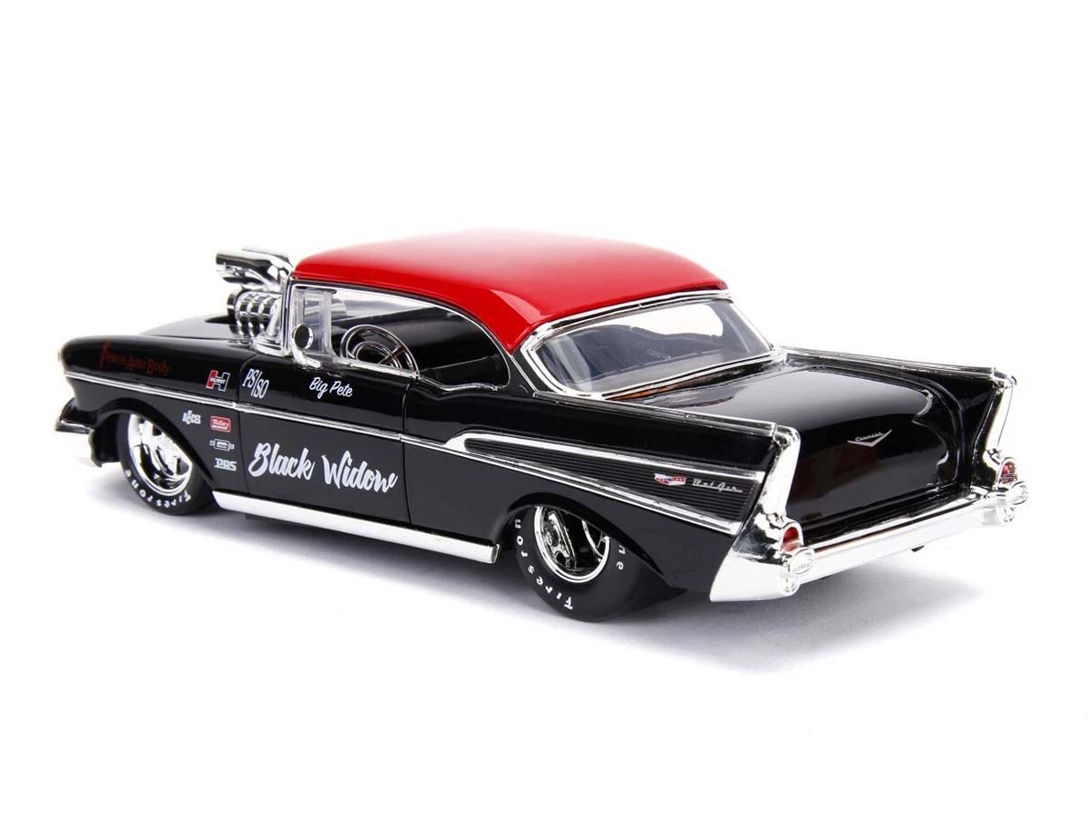 Chevy Bel Air 1957 Black Widow 1:24 Jada Toys Preto - 20 anos! Loja on ...