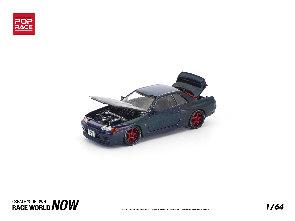 Nissan Skyline GT-R R32 Ghost Chameleon 1:64 POP RACE - 20 anos! Loja ...