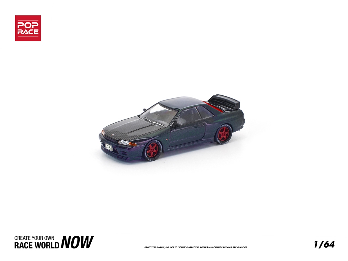 Nissan Skyline GT-R R32 Ghost Chameleon 1:64 POP RACE - 19 anos! Loja ...