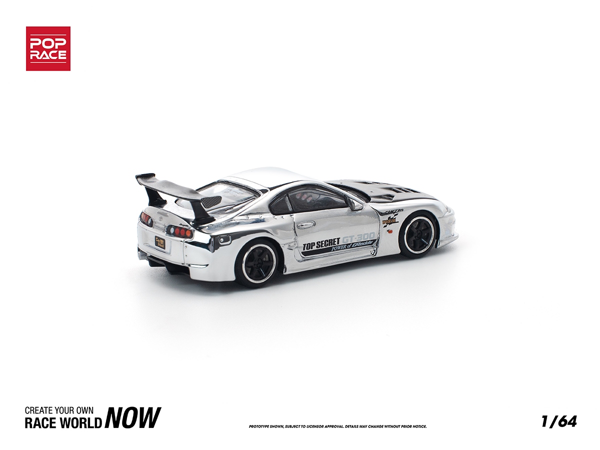 Toyota Supra GT300 TOP SECRET 1:64 POP RACE Chrome - 20 anos! Loja on ...