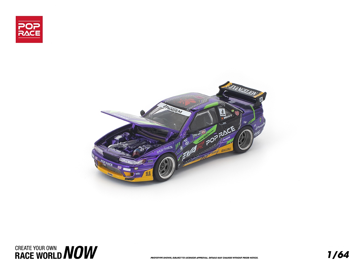 Nissan Silvia S13 Pandem Body Kit EVA RT Test Type-01 1:64 POP RACE ...