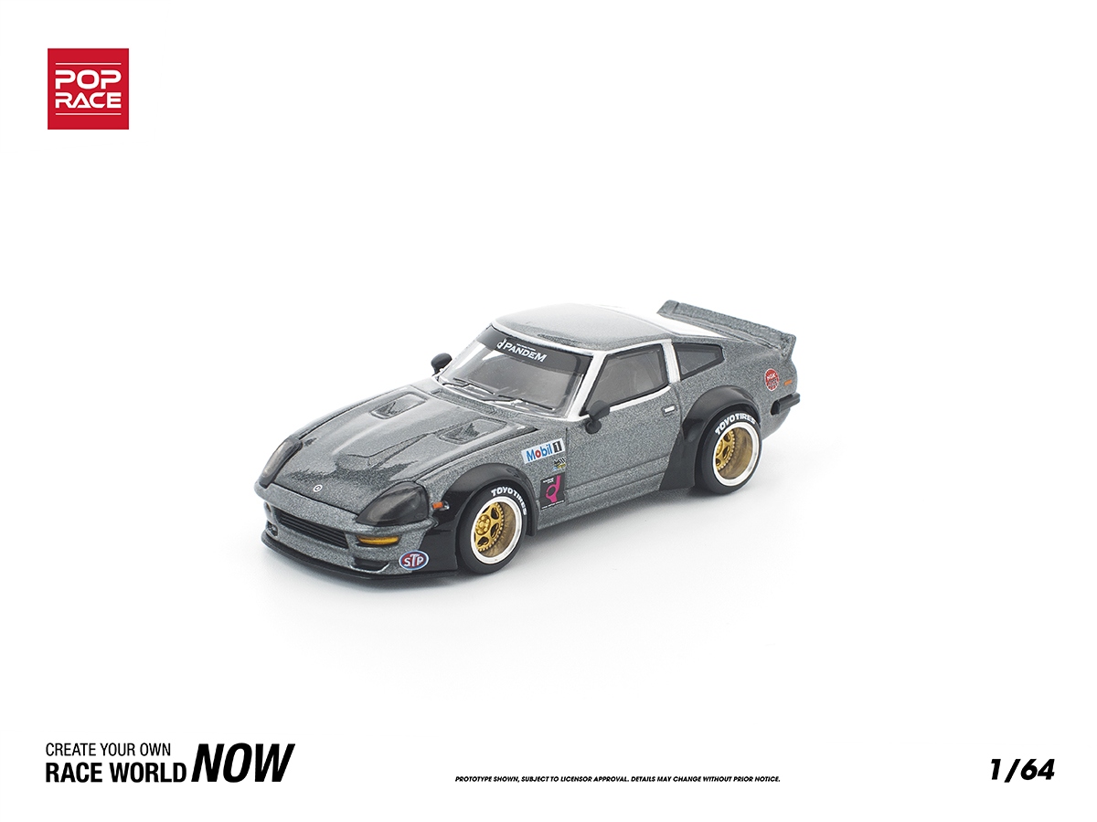 Datsun 280ZX Pandem Body Kit Gun Metal 1:64 POP RACE - 20 anos! Loja on ...