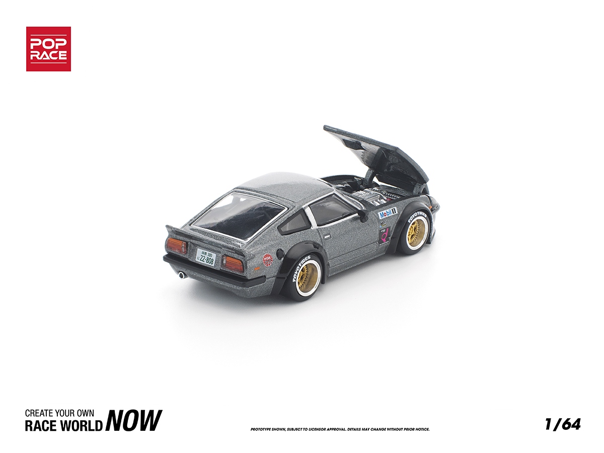 Datsun 280ZX Pandem Body Kit Gun Metal 1:64 POP RACE - 20 anos! Loja on ...