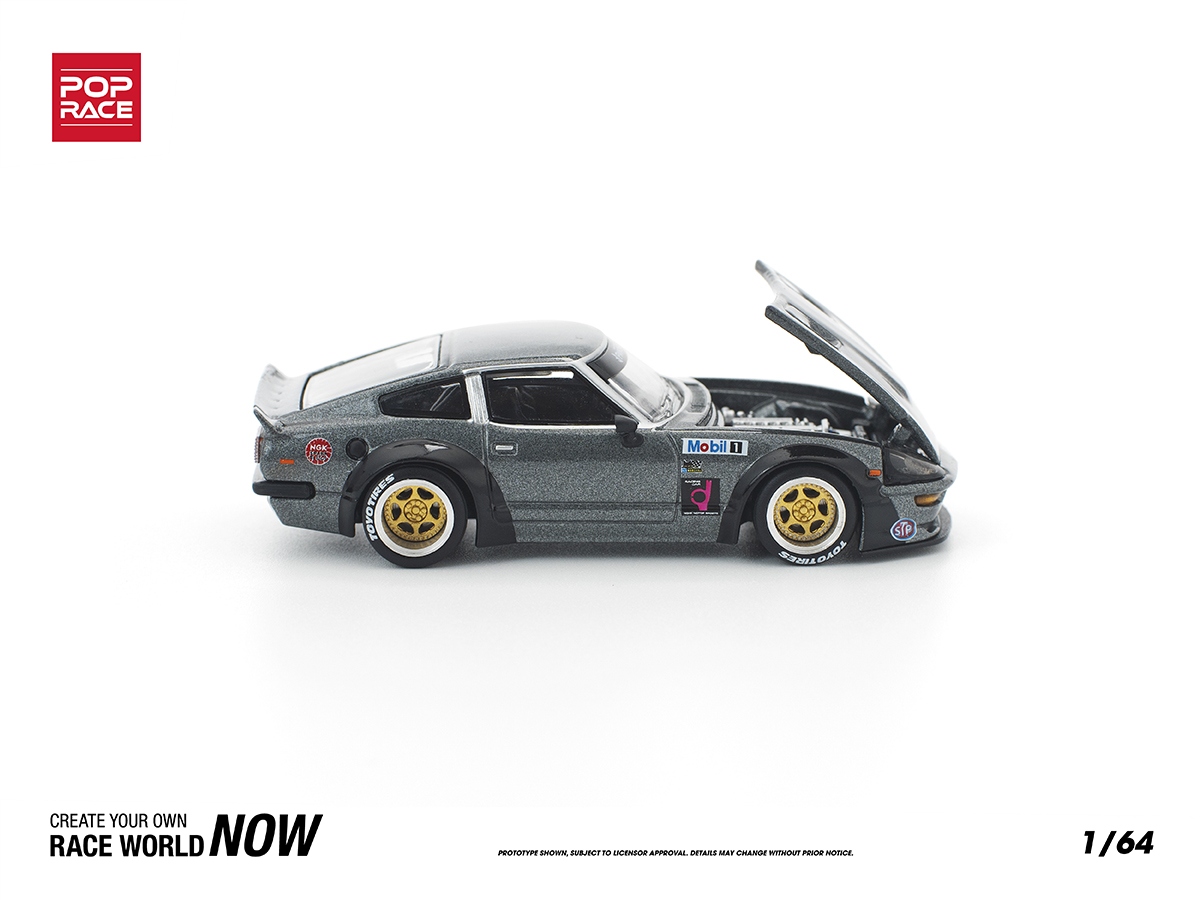Datsun 280ZX Pandem Body Kit Gun Metal 1:64 POP RACE - 20 anos! Loja on ...