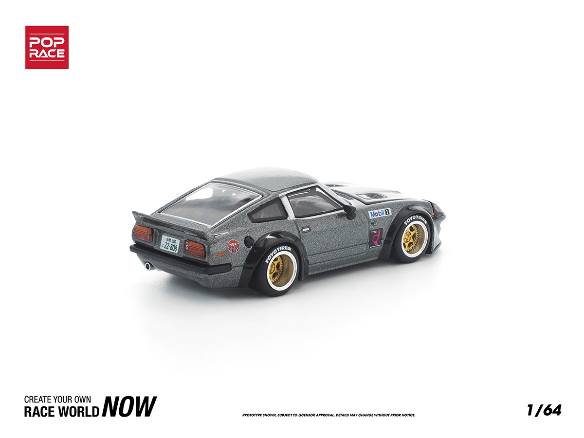 Datsun 280ZX Pandem Body Kit Gun Metal 1:64 POP RACE - 20 anos! Loja on ...