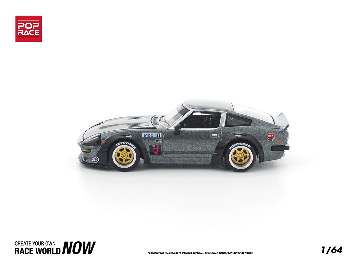 Datsun 280ZX Pandem Body Kit Gun Metal 1:64 POP RACE - 20 anos! Loja on ...