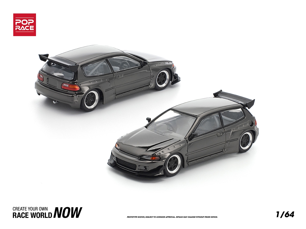 Honda Civic EG6 Pandem Body Kit 1:64 POP RACE Dark Chrome Series - 20 ...