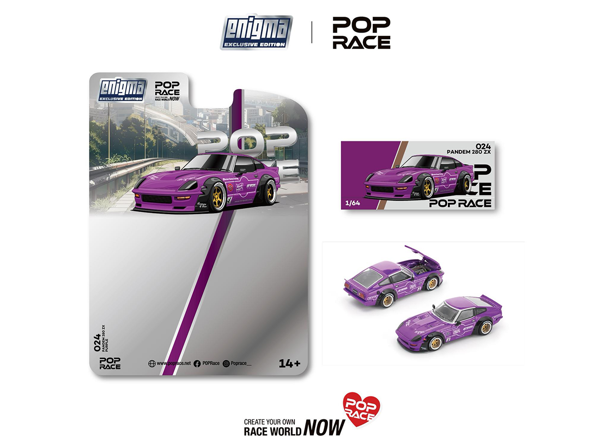 Datsun 280ZX Pandem Body Kit ENIGMA 1:64 POP RACE Purple - 20 anos ...