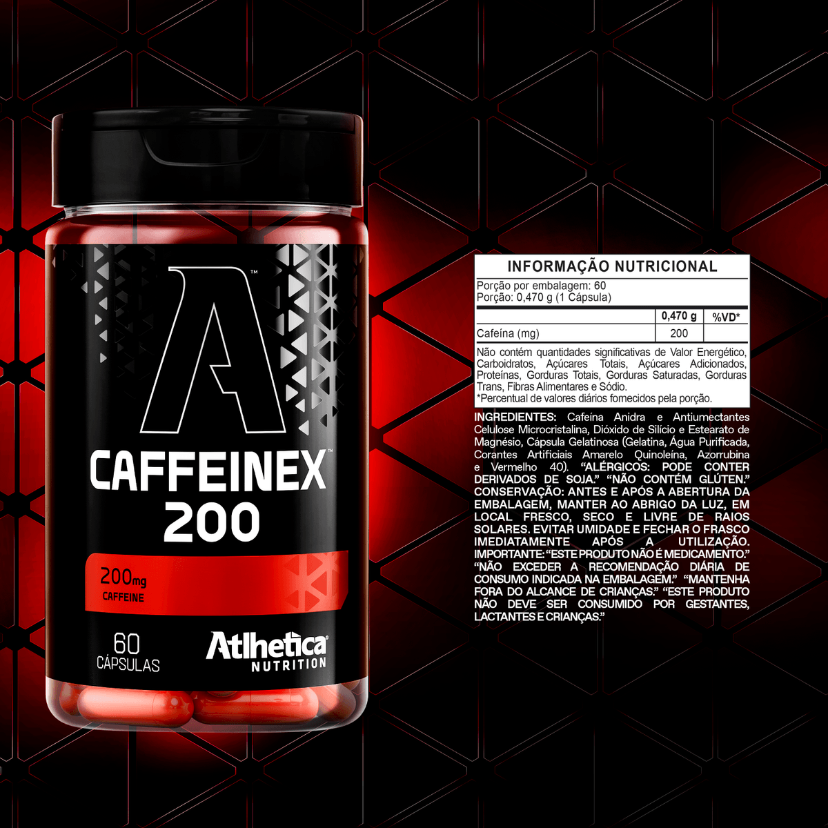 Caffeinex 200mg - 60 cápsulas-Atlhetica nutrition - Alquimia Nutricion ...