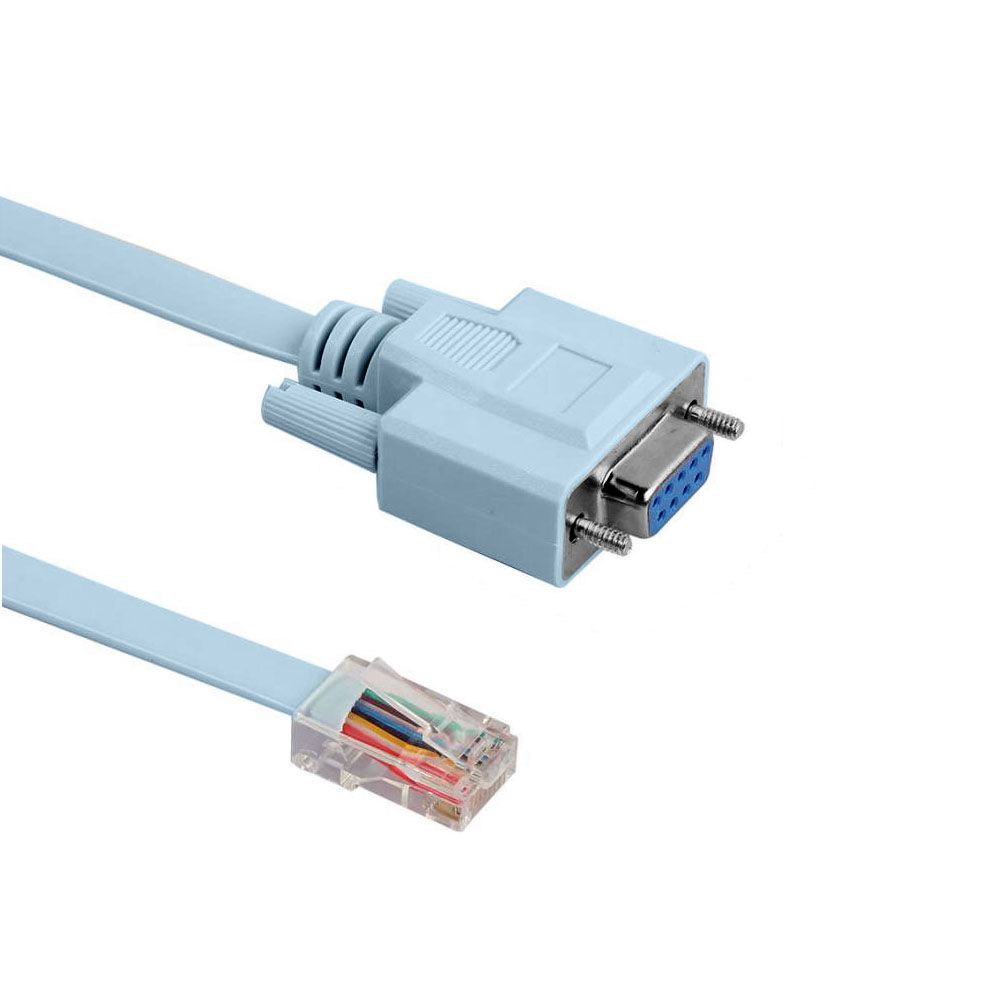 Cabo RollOver Cisco DB9 Fêmea x RJ45 Macho com 1,5 metros - Lojamatel