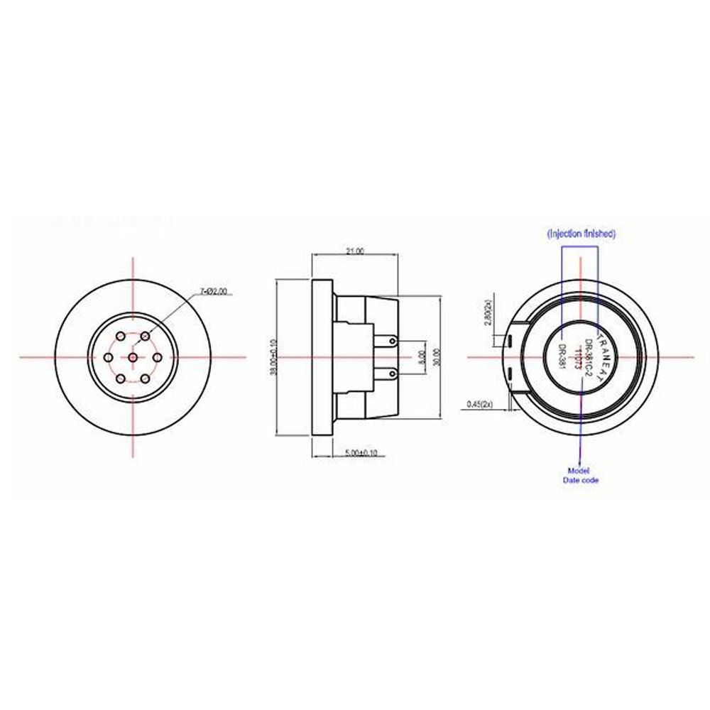 Cápsula Receptora Interfone/Telefone tipo DR-904 300 Ohms - Lojamatel