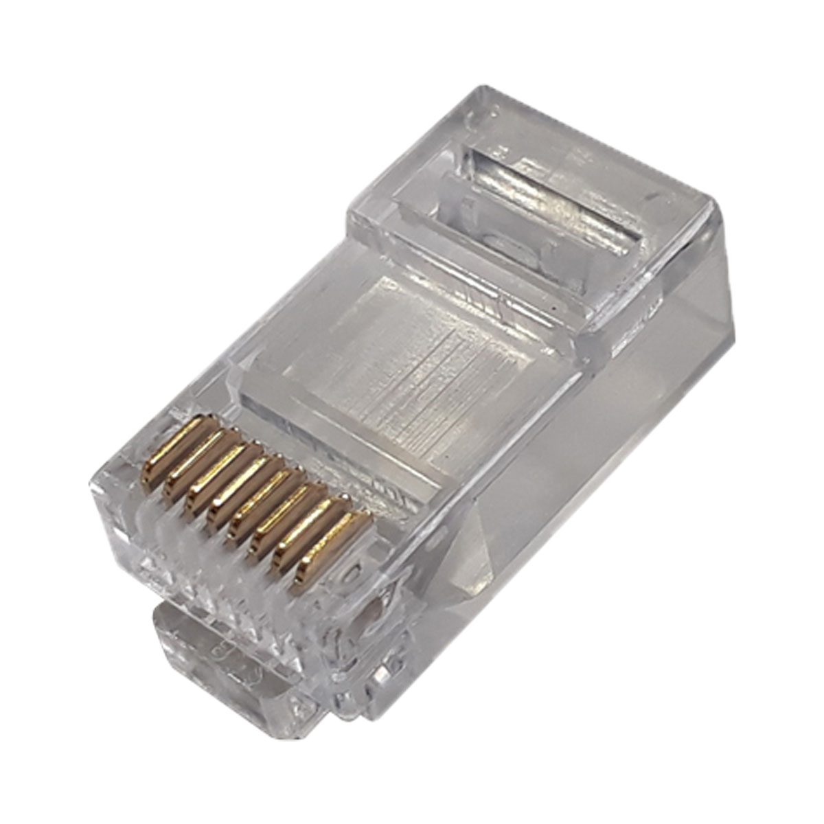 KIT Conector RJ45 Macho 8x8 CAT.6 PASSAGEM (10 peças) - Lojamatel