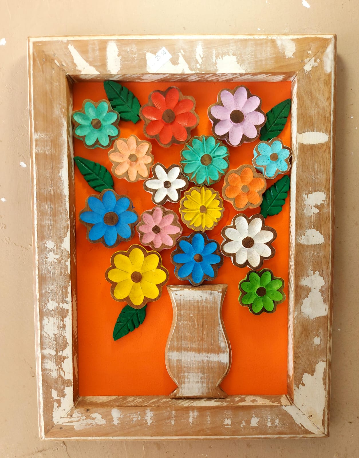 Quadro colorido madeira medio - Coisas da Geo - Artesanato mineiro e ...