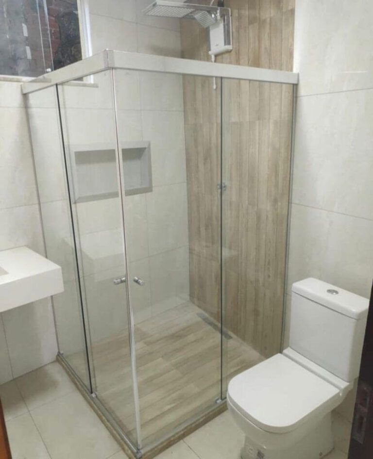 Kit Alumínio Box Banheiro Reto de Canto - 1,00x1,90mts - Wizilux Loja ...