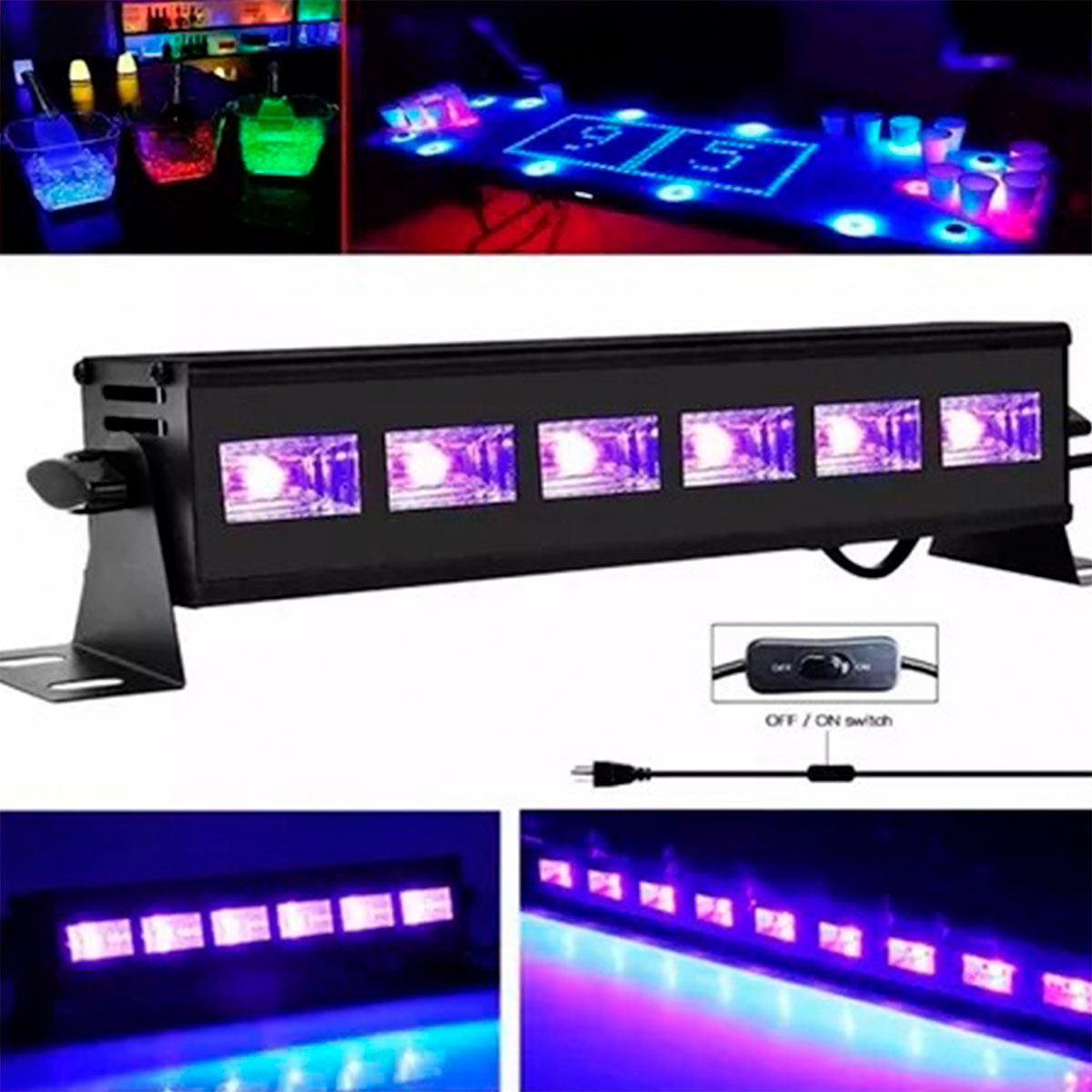 Luz Negra Ultravioleta LED Uv 20w Bivolt 6 LED's Slim - Utilidades ...