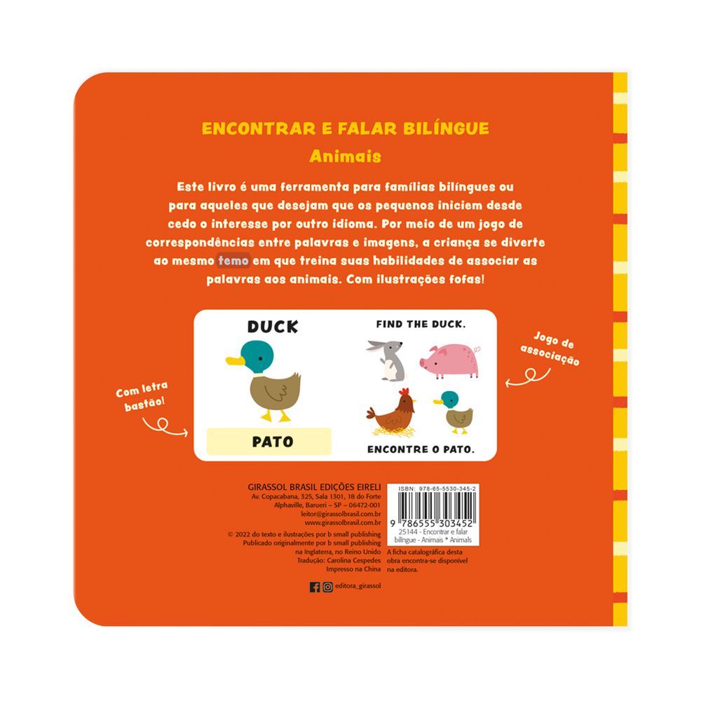 Encontrar E Falar Bilingue - Animais/Animals 9786555303452 - LIB Livraria