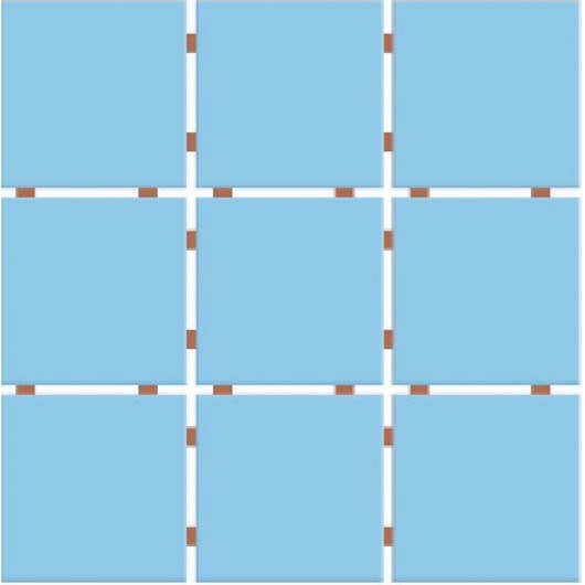 Revestimento Fachada Azul Piscina 10x10 2,07m² - Ceral - Casa Comab ...