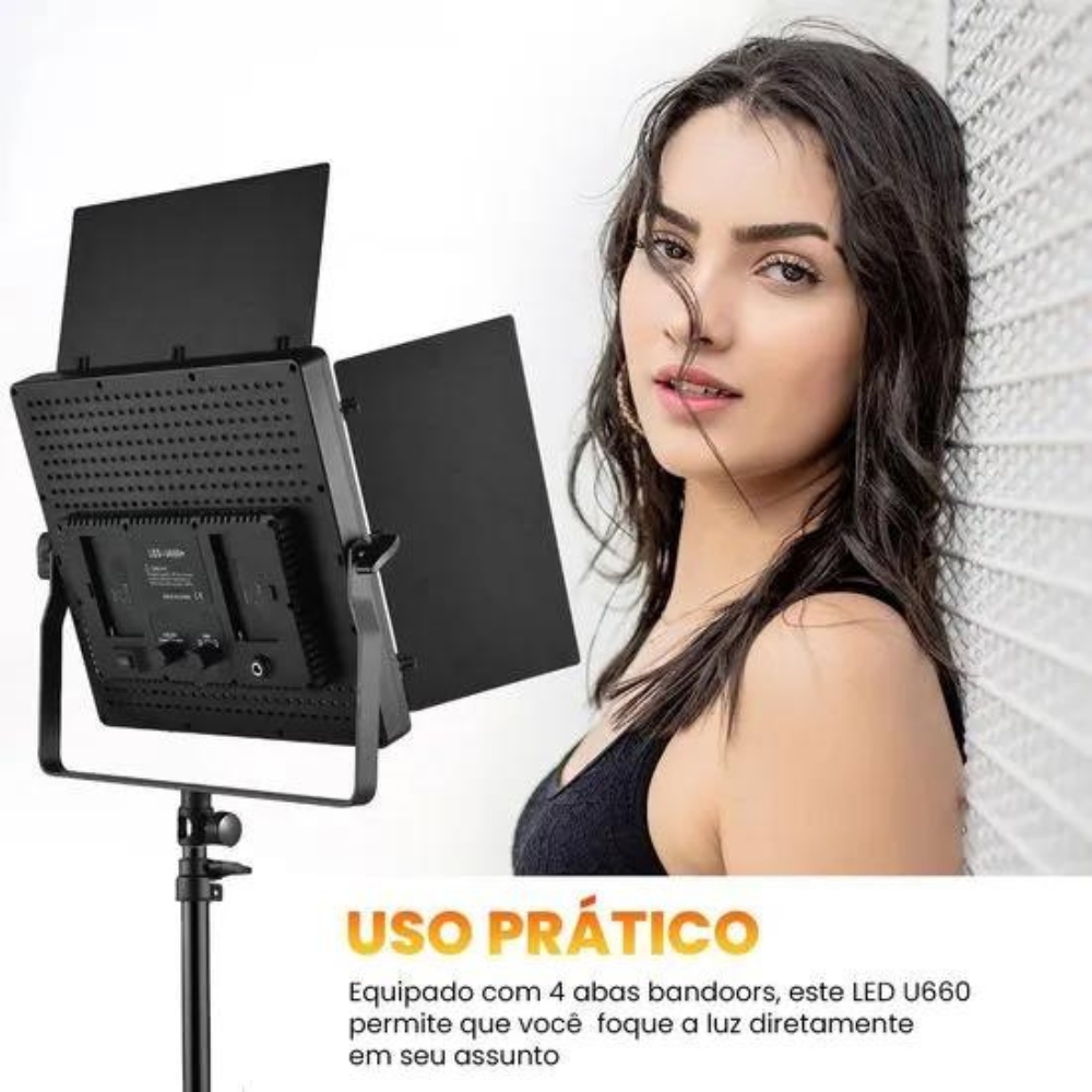 Iluminador Easy LED PRO 660 BICOLOR 40W - Cherry Foto + Eletrônicos