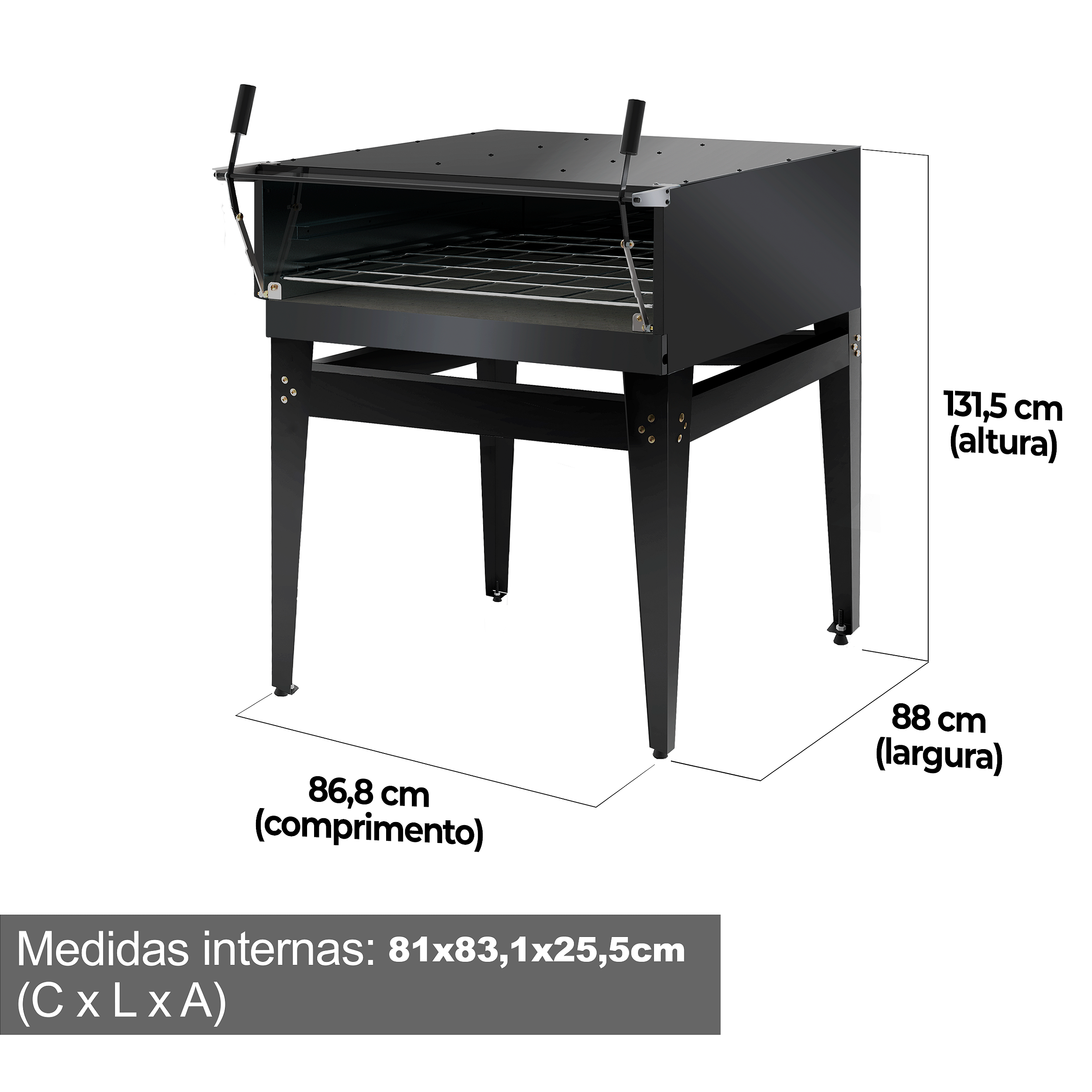 Forno Guilhotina FG80 com Cavalete – Versões a Gás GLP e Elétrica 220V ...